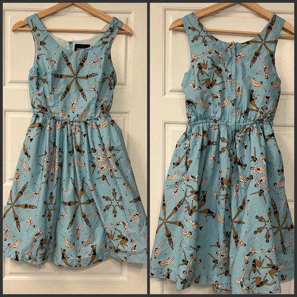 Modcloth | Dresses | Modcloth X Dupenny Synchronized Swimmer Print ...